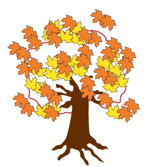Web E Wanda's How to Draw A Fall Tree Art Lesson