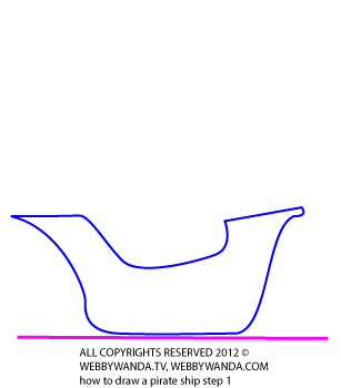 webewanda.com How to draw a cartoon Pirate Ship - Webby Wanda's How To ...